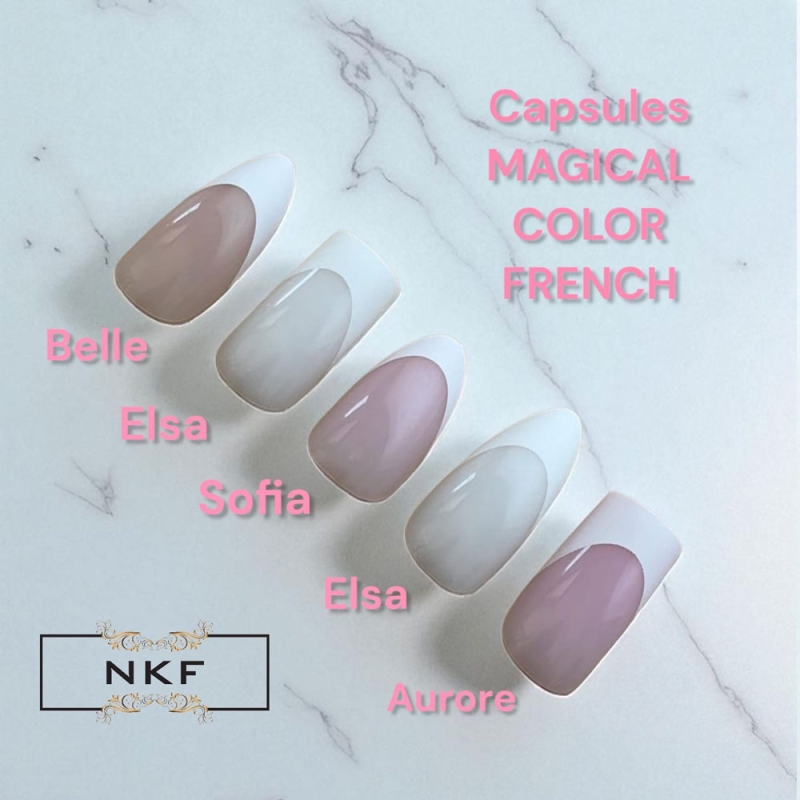 CAPSULES AMERICAINES MAGICAL COLOR FRENCH NATURAL AMANDE MEDIUM ELSA ...